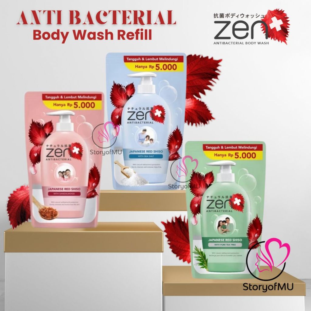Jual ️ StoryofMU ️ ZEN Antibacterial Body Wash Refill 85ml MINI - Sabun ...