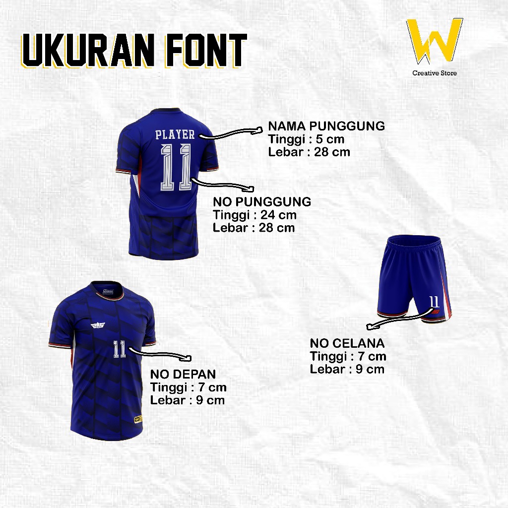 Jual Sablon Name Set Jersey Futsal Bola / DTF Satuan Name Set Baju ...