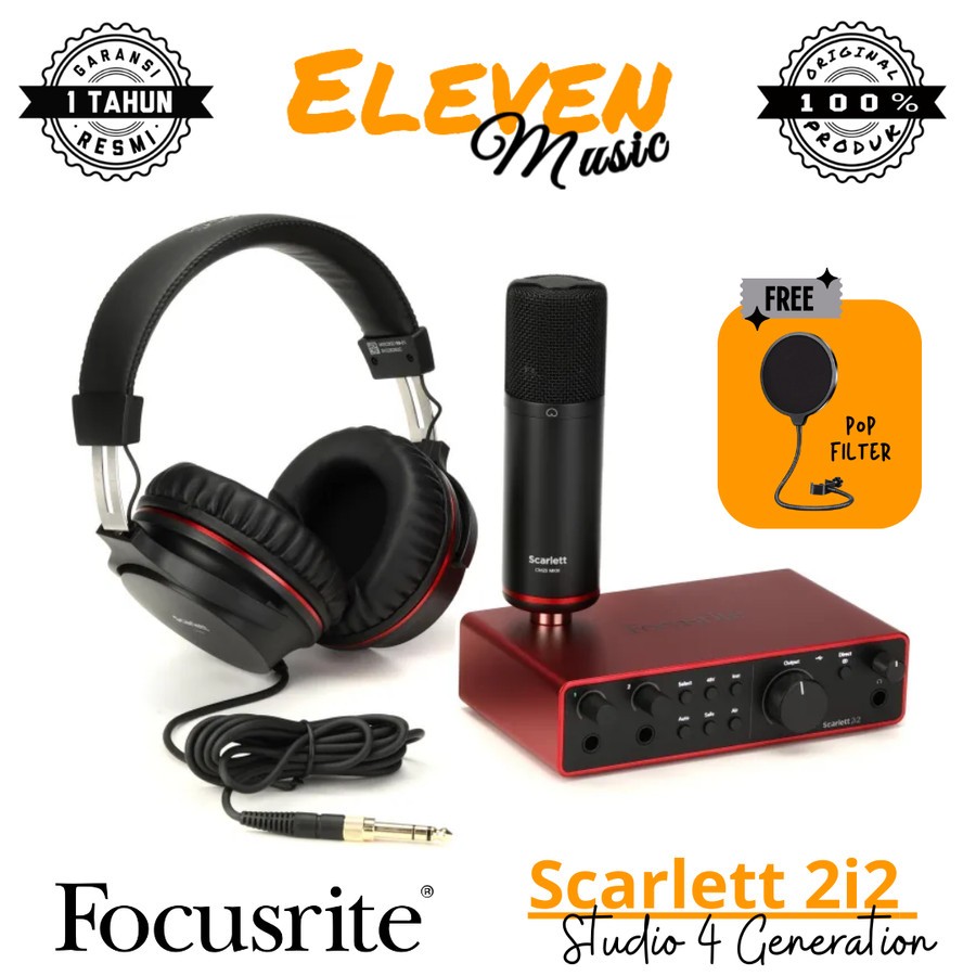 Jual Focusrite Scarlett 2i2 Studio 4th Generation Audio Interface ...