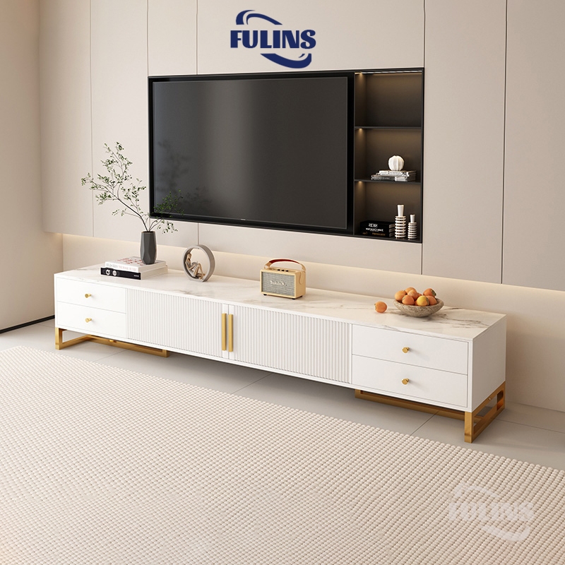 Jual ⭐GARANSI 3 TAHUN⭐Lemari TV Meja TV Tekstur Marmer Rak TV Minimalis ...