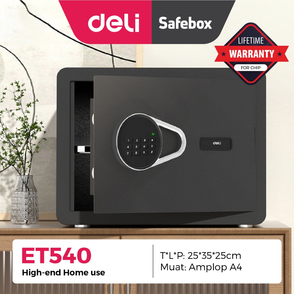 Jual Deli Brankas Digital/ Deli Safe Box Digital 35x25x25 - ET540 ...
