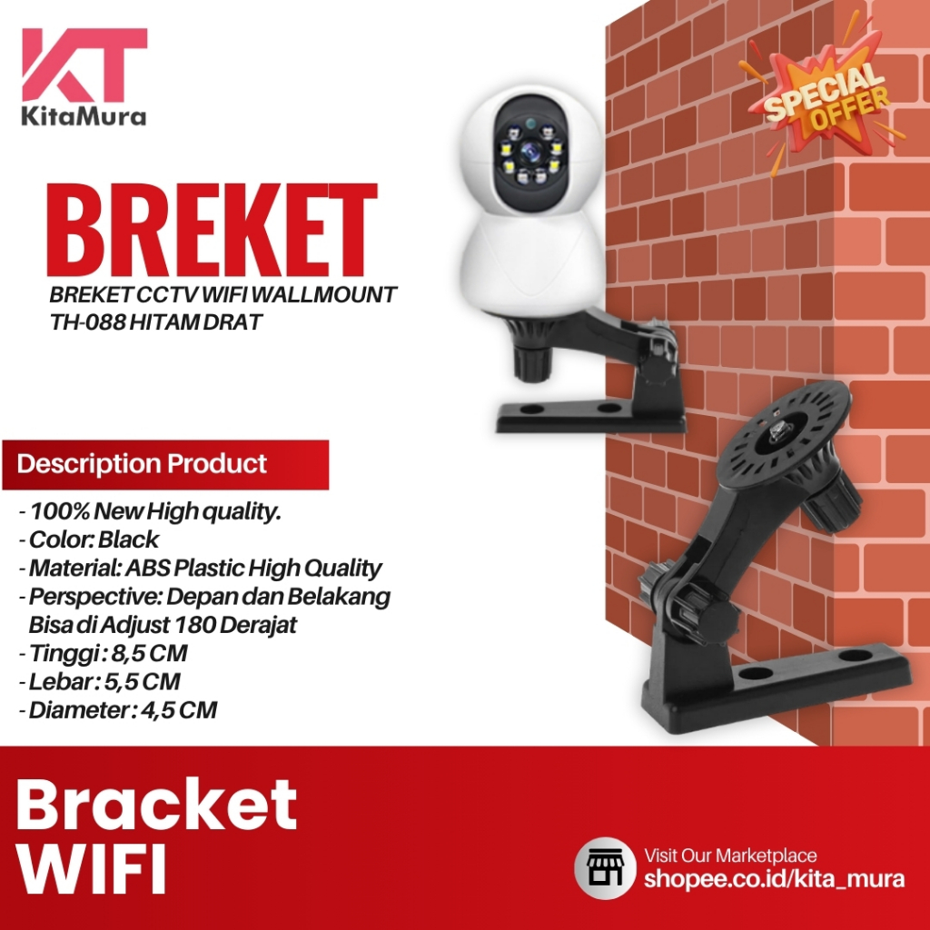 Jual Bracket Dinding CCTV Wifi IP || Bracket Camera CCTV Indoor Wifi ...