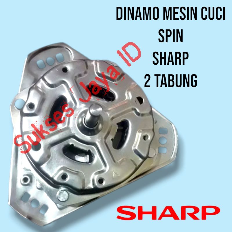 Jual Dinamo Pengering Mesin Cuci Sharp 2 Tabung Dinamo Spin Sharp 12mm dan 10mm Spin Sharp 14kg ...