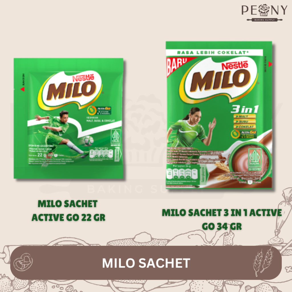 Jual (1 PCS) MILO ACTIVE GO SACHET 22 GR / MILO ACTIVE GO 3 IN 1 34 ...