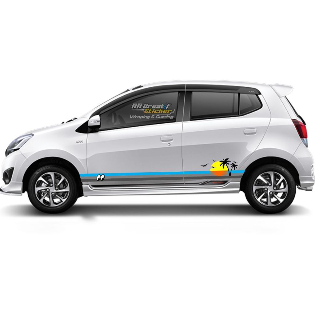 Jual STICKER MOBIL DAIHATSU AYLA DAN TOYOTA AGYA TEMA PANTAI | Shopee ...