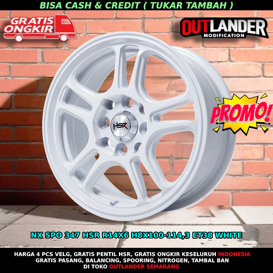 Jual Velg Avanza Brio Agya Calya Sigra Karimun Wuling Airev Ring 14 Pelek Racing HSR NX SPO R14 ...