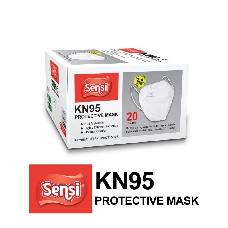 Jual MASKER SENSI KN95/20 PCS/6 PLY | Shopee Indonesia