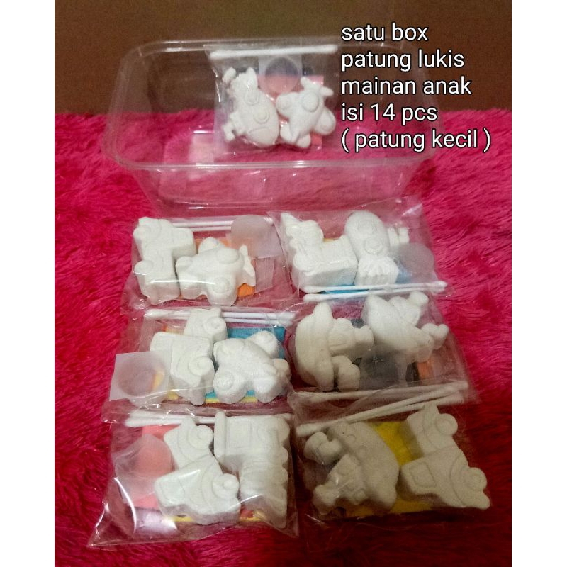 Jual mainan anak patung lukis 1 box isi 14 pcs ( patung kecil ...