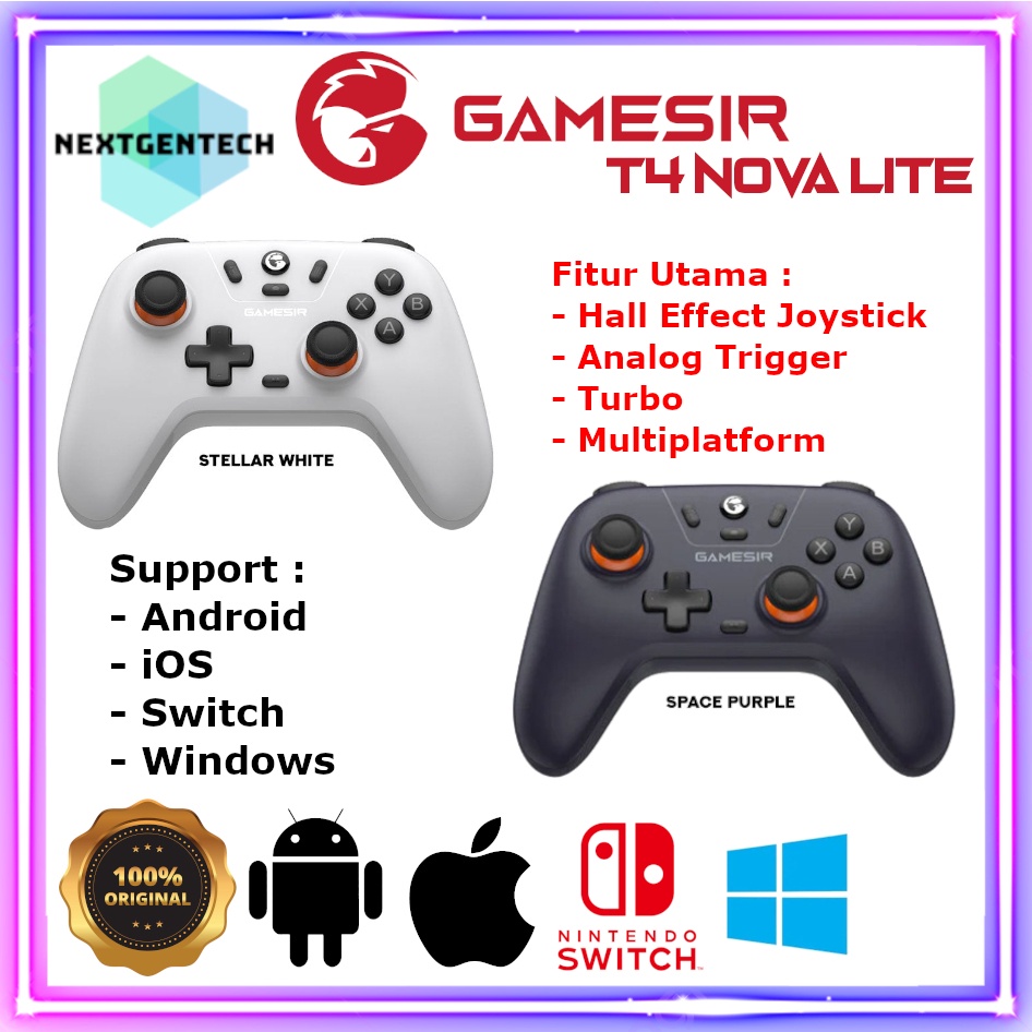 Jual Gamesir T4 Nova Lite Wireless Game Controller Gamepad ...