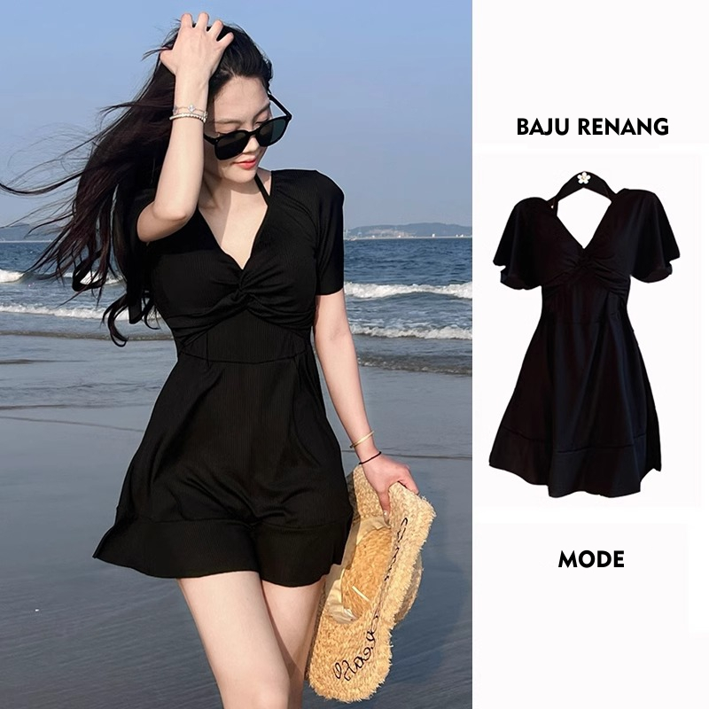 Jual Baju Renang Wanita Jumbo rok Dewasa Perempuan Dress Pantai ...