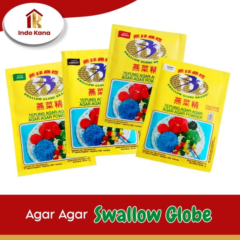 Jual Tepung Agar Agar SWALLOW GLOBE Merah/Putih/Hijau/Coklat | Shopee ...