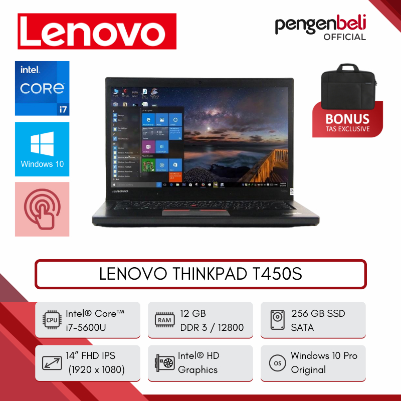 Jual THINKPAD CORE I7 MURAH - LENOVO THINKPAD T450S [CORE I7-5600U ...