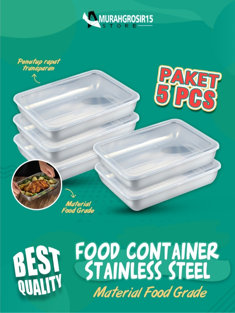 Jual Tempat Wadah Makanan Kontainer Makanan Sayuran Food Box Stainless ...