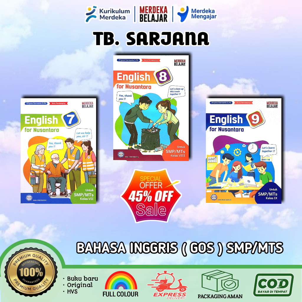 Jual Buku Siswa Pendamping BAHASA INGGRIS Kelas 7,8,9 SMP Kurikulum Merdeka - Global Offset ...