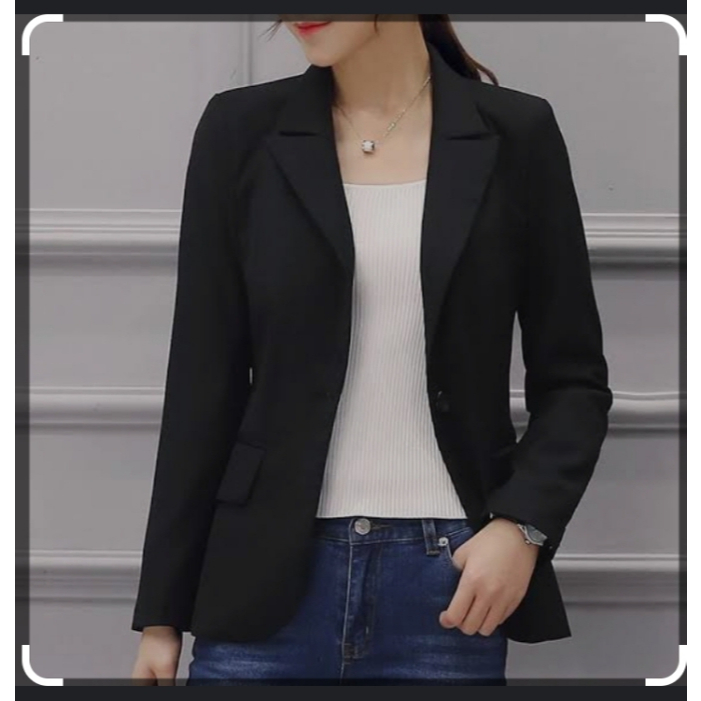 Jual Blazer Wanita Kekinian | Jas Slim Fit Casual Formal Premium ...