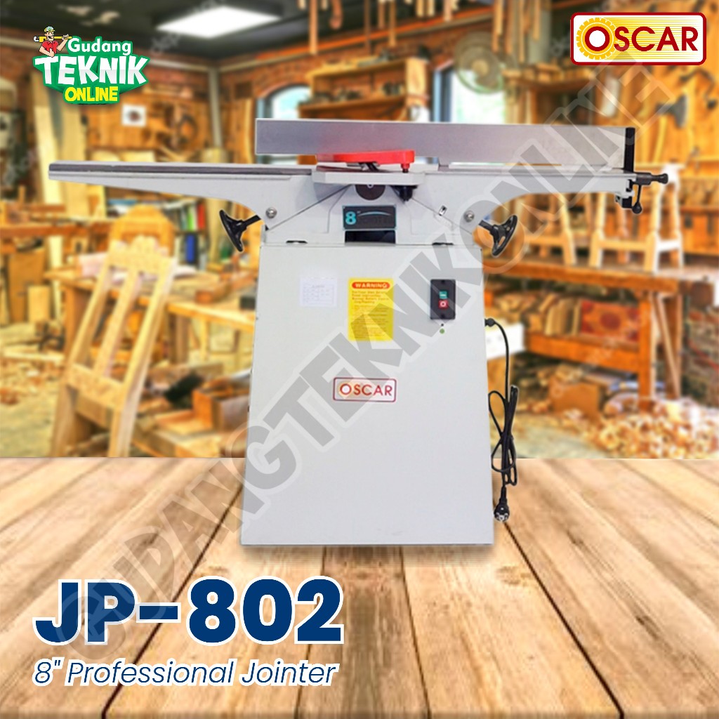 Jual Mesin Jointer Ketam Kayu 8" JP802 OSCAR MEJA PENDEK / Mesin Wood ...