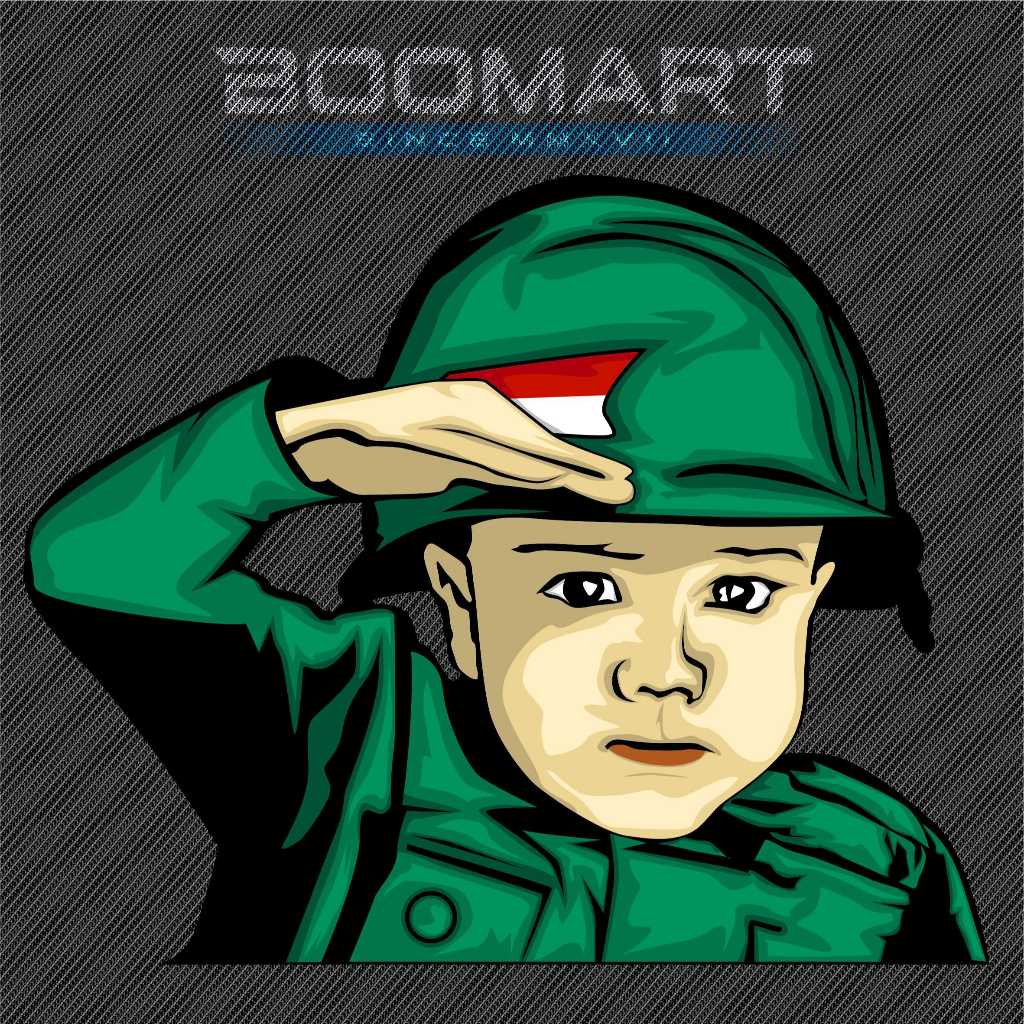 Jual STICKER A4 KARAKTER TNI KOPRAL KECIL | Shopee Indonesia