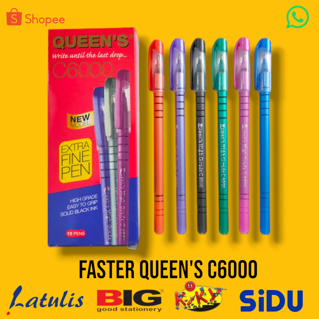 Jual Pulpen Faster C6000 Hitam 0.5mm | Shopee Indonesia