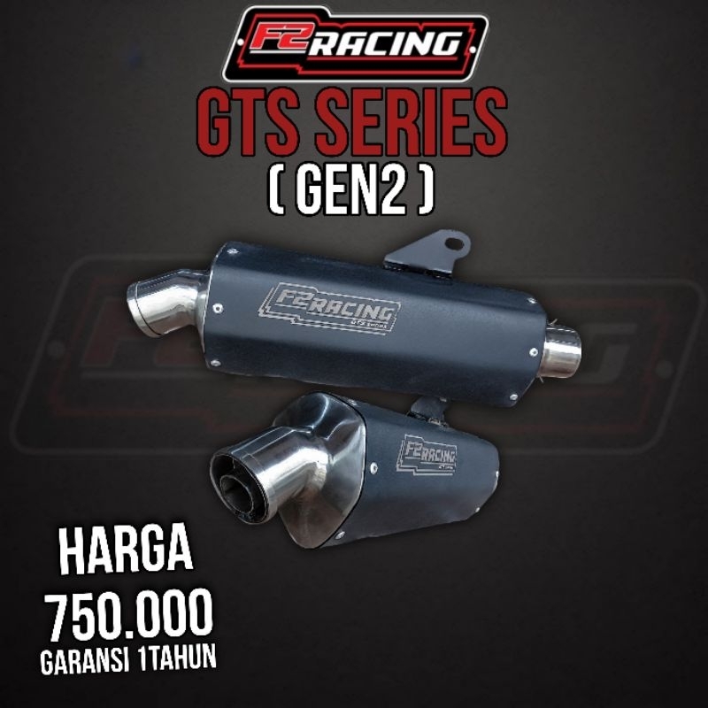 Jual silincer knalpot original F2RACING TIPE GTS GEN2 dengan panjang ...