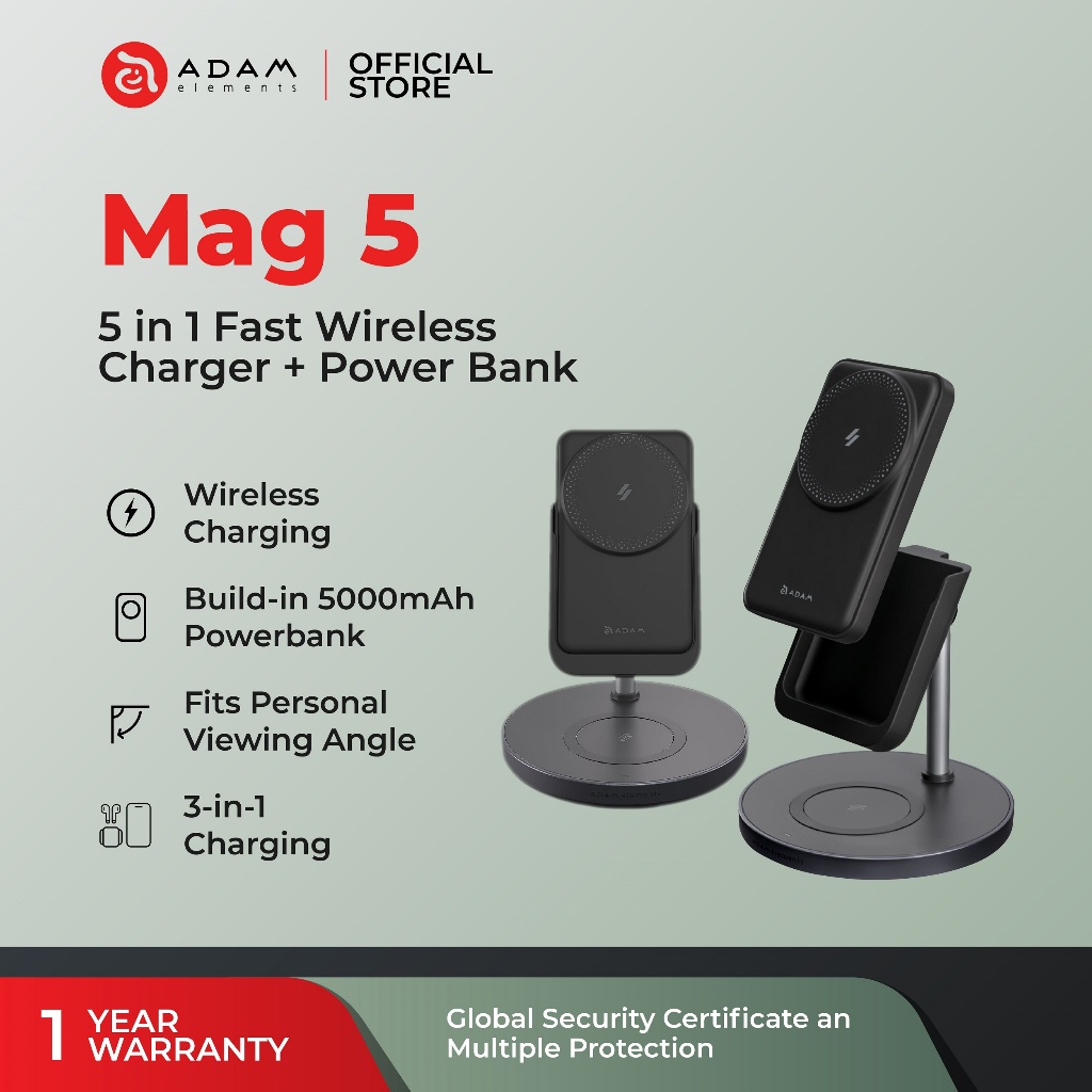 Jual Adam Elements – Mag 5 (5-in-1) Magnetic Wireless Charging Station ...
