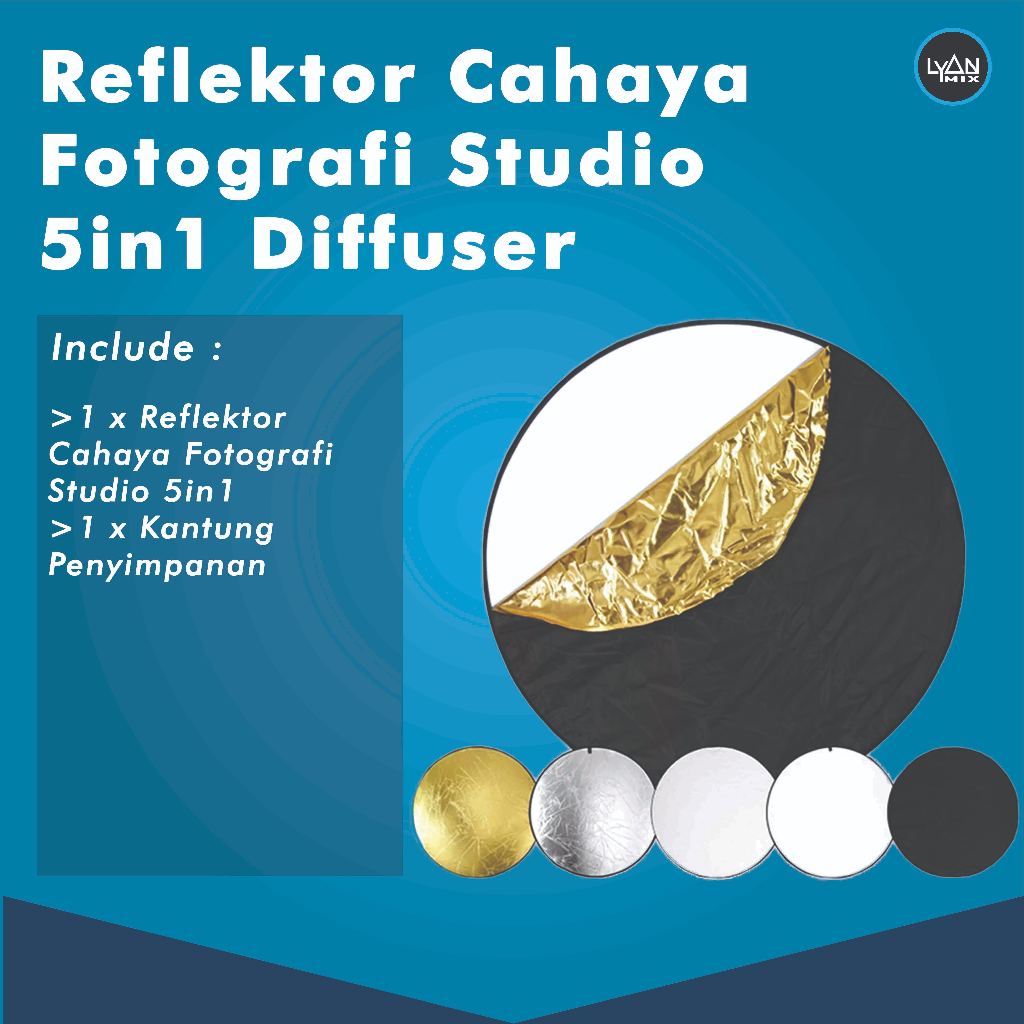 Jual Reflektor Cahaya Fotografi Studio 5in1 Diffuser 30cm/60cm | Shopee ...