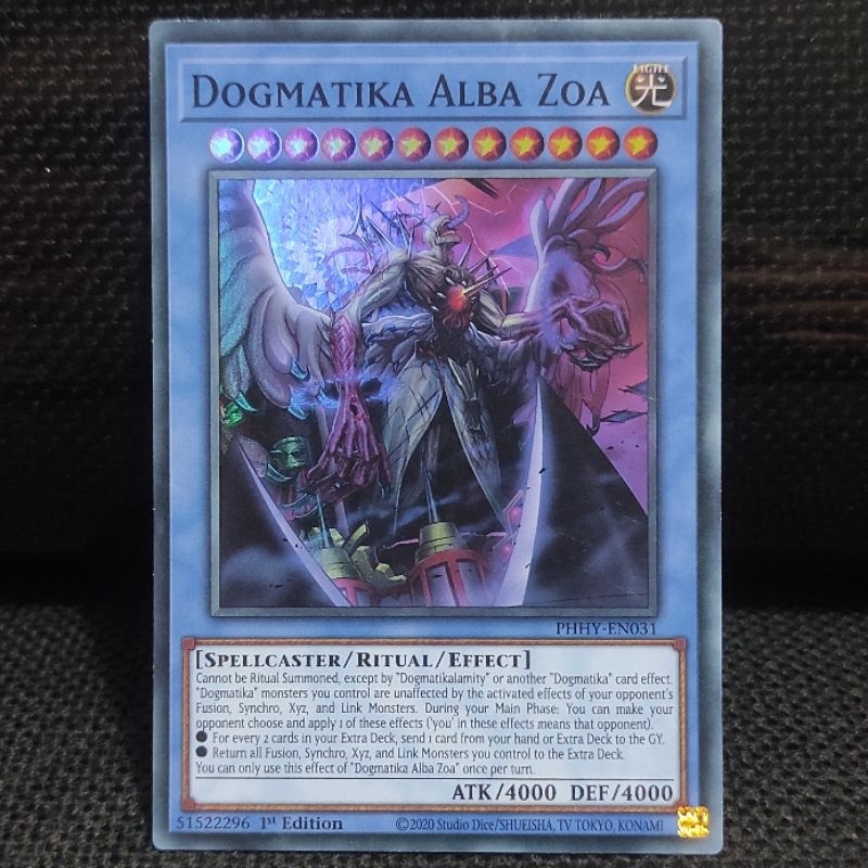 Jual Kartu Yugioh TCG Dogmatika Alba Zoa Super Rare SR ORI PHHY NM ...