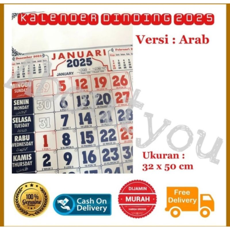 Jual PROMO kalender dinding 2024 unik baru bulanan calendar termurah ...