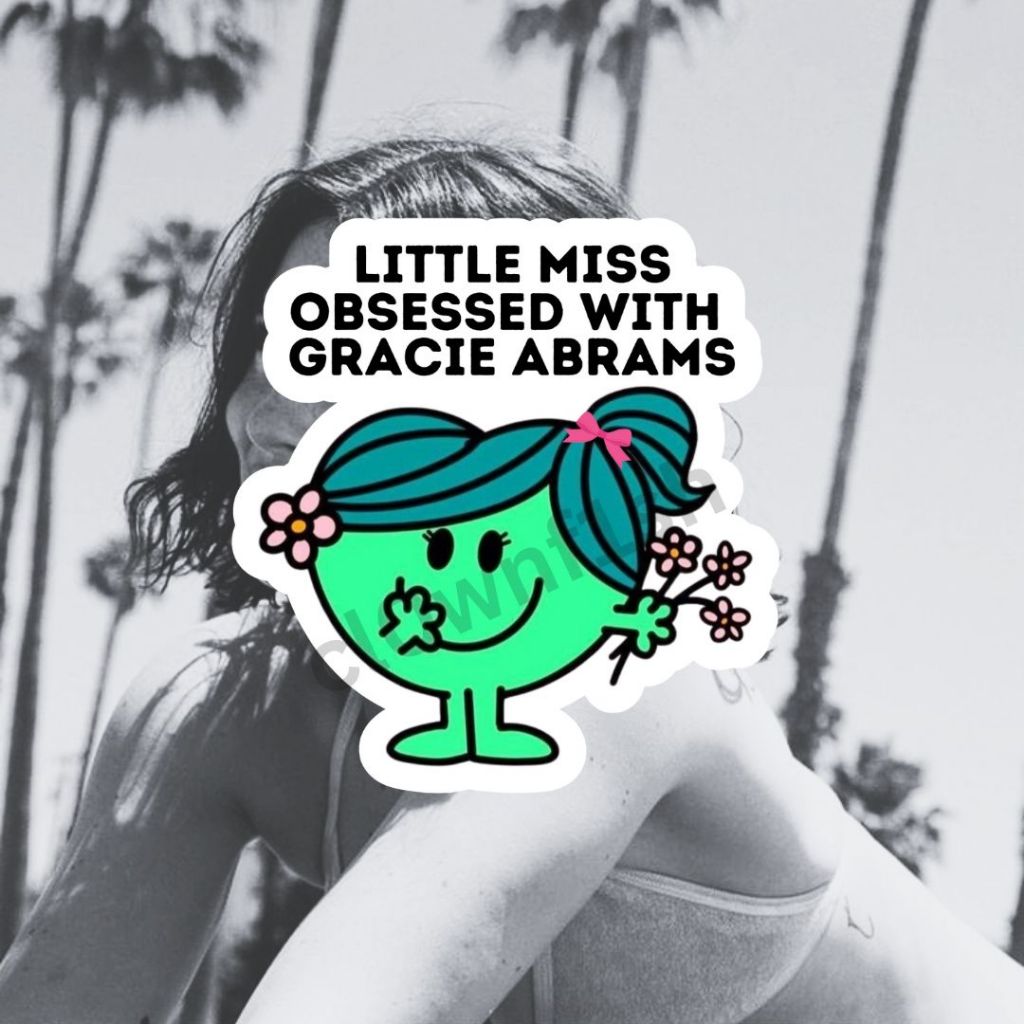 Jual Little Miss Obsessed with Gracie Abrams Waterproof Sticker (Stiker ...