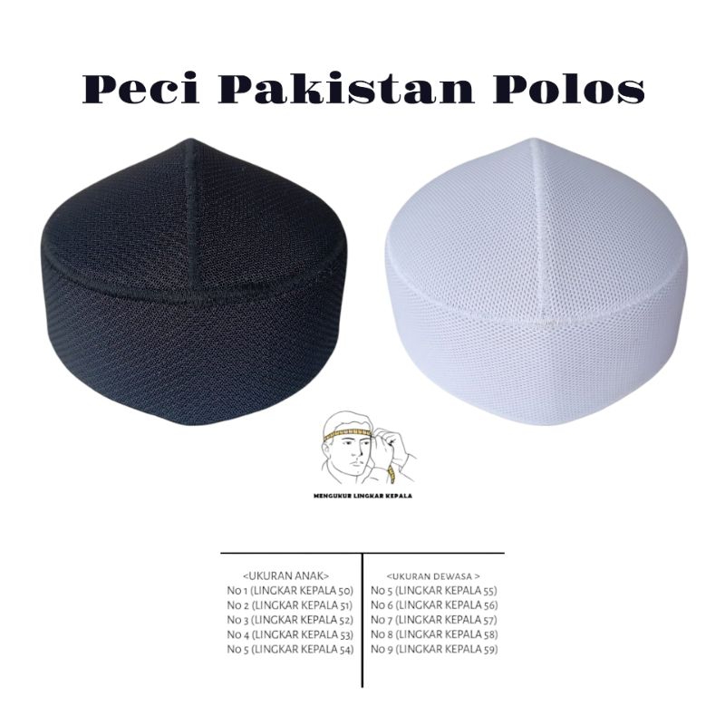 Jual KOPIYAH PECI PAKISTAN POLOS PECI TERBARU PECI HITAM PUTIH | Shopee ...