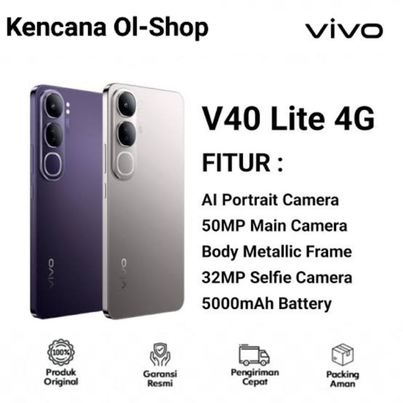 Jual Vivo V40 Lite 4G 8/256 & 8/128 Gb NEW ~ Garansi Resmi | Shopee Indonesia