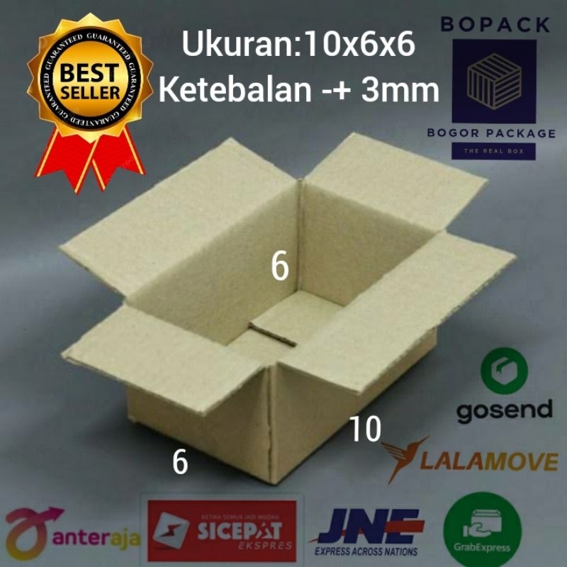 Jual Kardus Kotak Dus Box Packing UK. 10x6x6 Karton Polos Baru Kardus ...