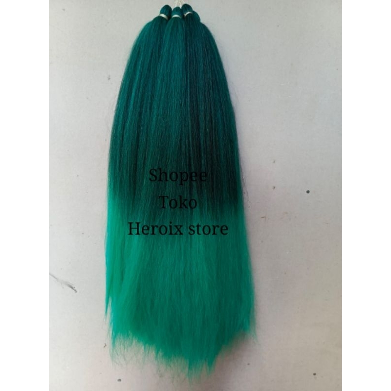 Jual Rambut cemara ombre 2 warna hitam mix hijau | Shopee Indonesia