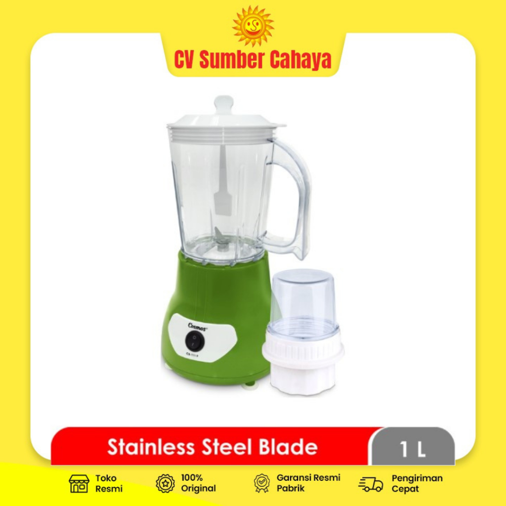 Jual Cosmos Blender Kaca Gelas 1 Liter Stainless Steel Safety lock CB-111 CB111 CB 111 Midori ...