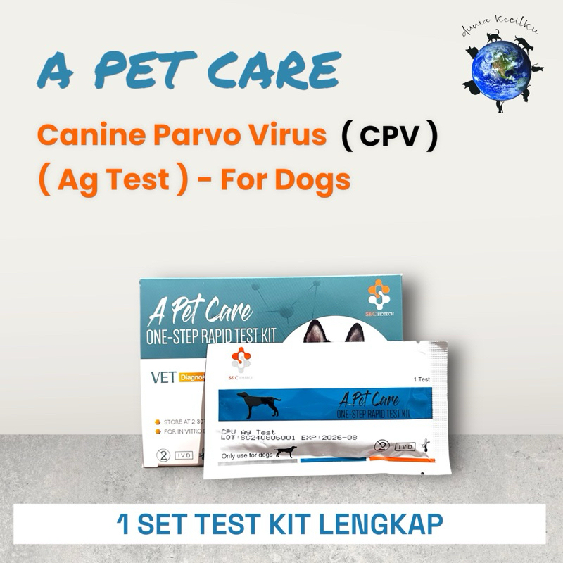 Jual A Pet Care Canine Parvo Virus / CPV (Ag) Test Kit For Dogs (1 Pcs ...