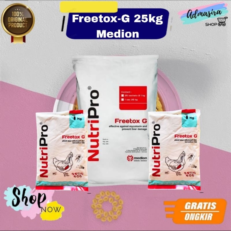 Jual FREETOX G 25kg Anti Mikotoksin Bahan Baku Pakan Anti Jamur Medion ...