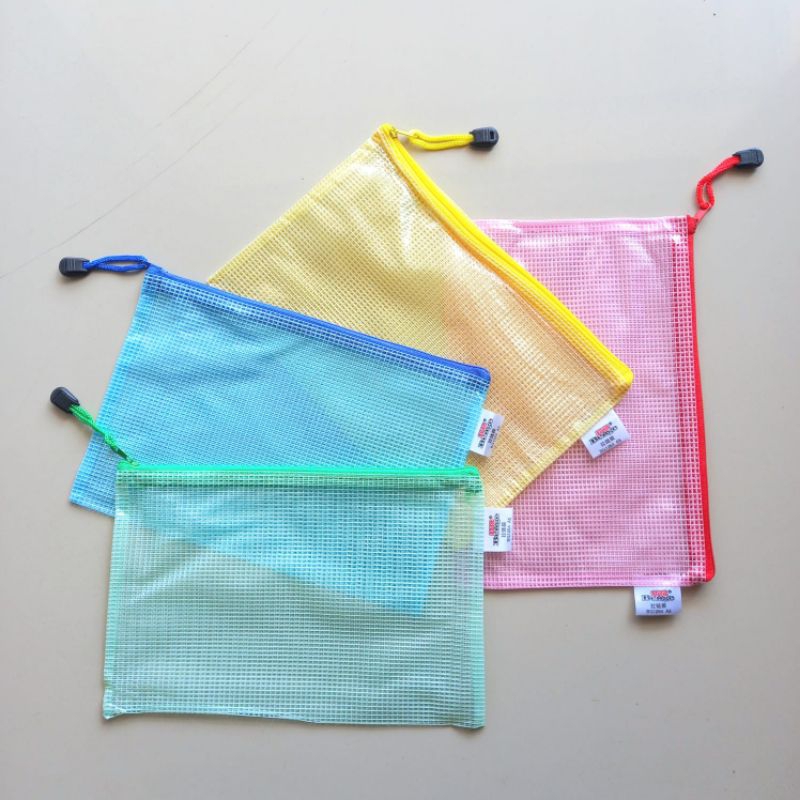 Jual Map Zipper Folder Zipper Bag A5 Map Sleting Pola Jaring Warna ...