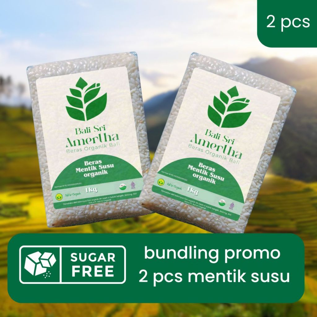 Jual Beras organik Bersetifikat mentik susu beras diabetes promo 2kg ...