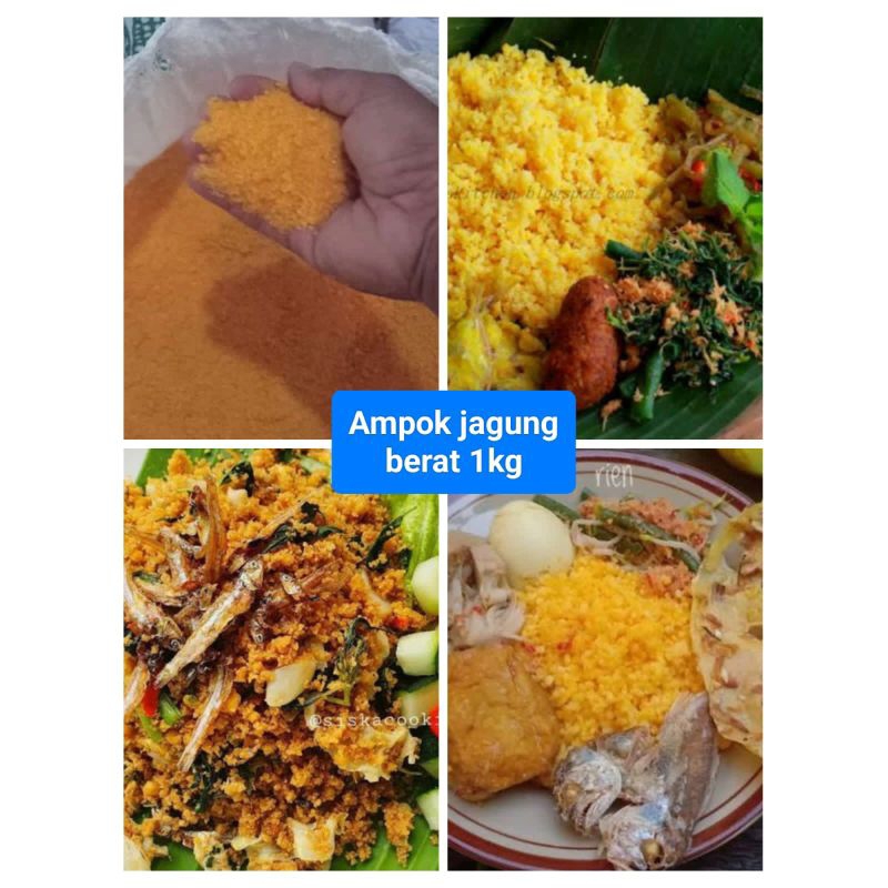 Jual Nasi Ampok Beras Jagung Pulen Nasi Ampok Jagung Kemasan 1kg ...