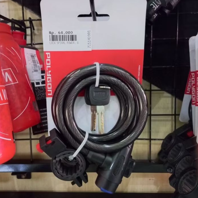 Jual Kunci Gembok Sepeda Security Lock Spiral Power Polygon | Shopee ...