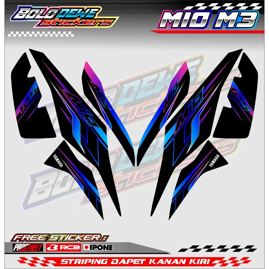 Jual STRIPING VARIASI YAMAHA MIO M3 / STIKER LIST VARIASI MOTOR YAMAHA ...