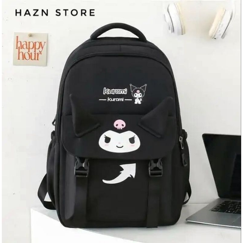 Jual Tas Ransel Sekolah Anak Perempuan SD SMP Backpack Kuromi Premium Besar Import | Shopee ...