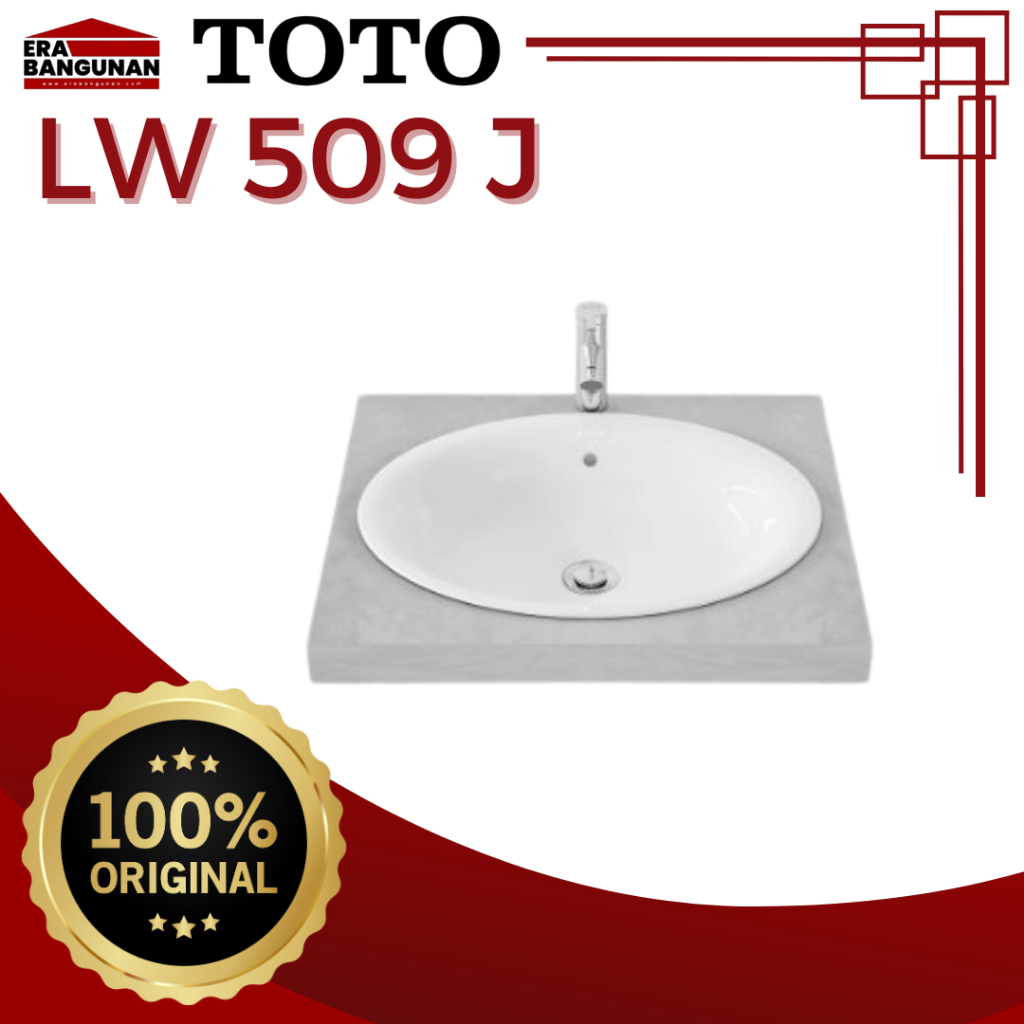 Jual Wastafel TOTO LW 509 J White / LW509J Komplit Set Panas Dingin ...