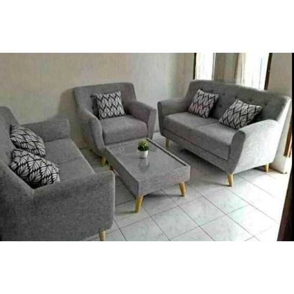 Jual SOFA MINIMALIS 211 + MEJA + KACA CUSTOM BUSA DAN KAIN PREMIUM ...