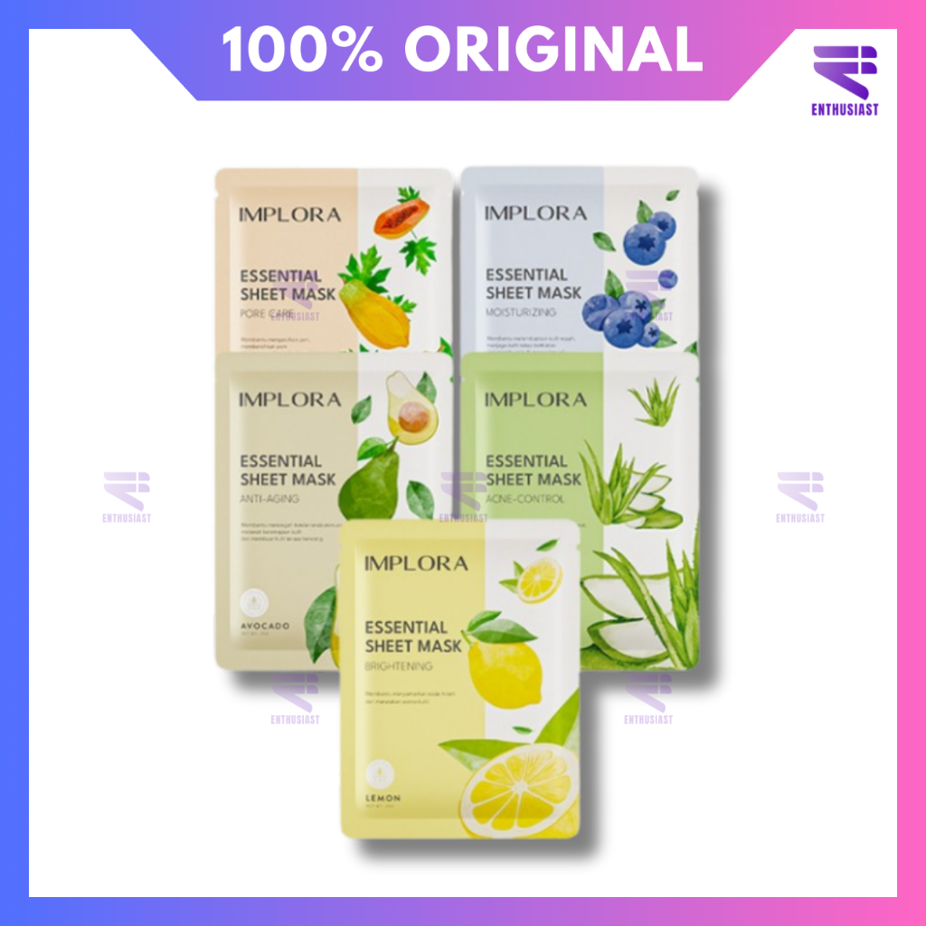 Jual Implora Essential Sheet Mask (All Variant) | Shopee Indonesia