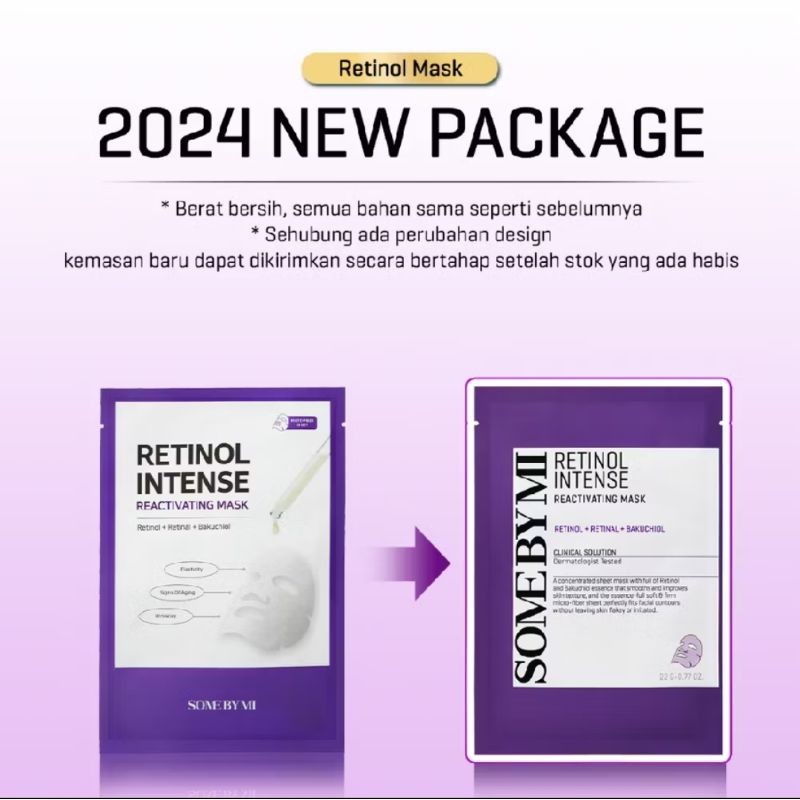 Jual SOME BY ME Retinol Intense Reactivating Mask (1pcs) | Shopee Indonesia