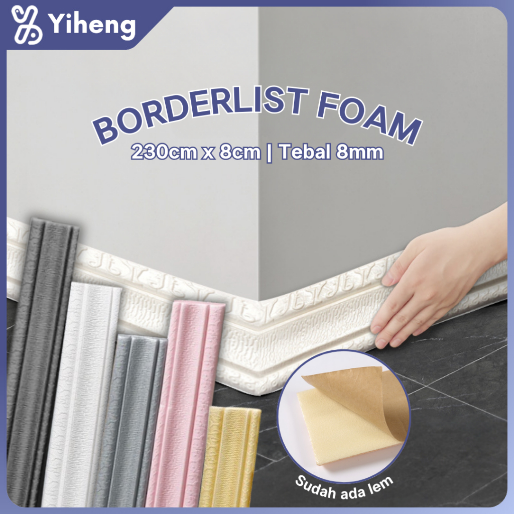 Jual Wall Border List Border Foam 2.3M Border List Wallpaper Plafon ...