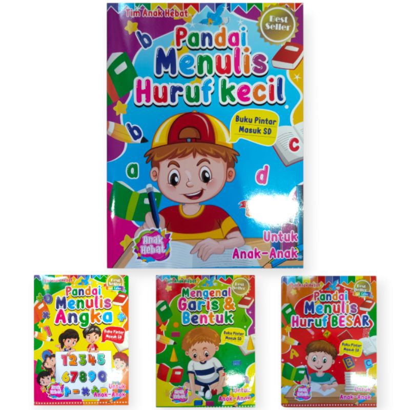 Jual Paket Isi 4 Buku Anak Hebat Pandai Menulis Huruf Kecil Huruf Besar ...