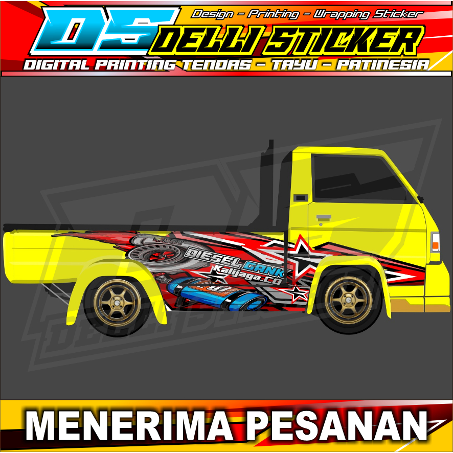 Jual Stiker Variasi Body Samping Pick Up L300 - Model Racing - Diesel ...
