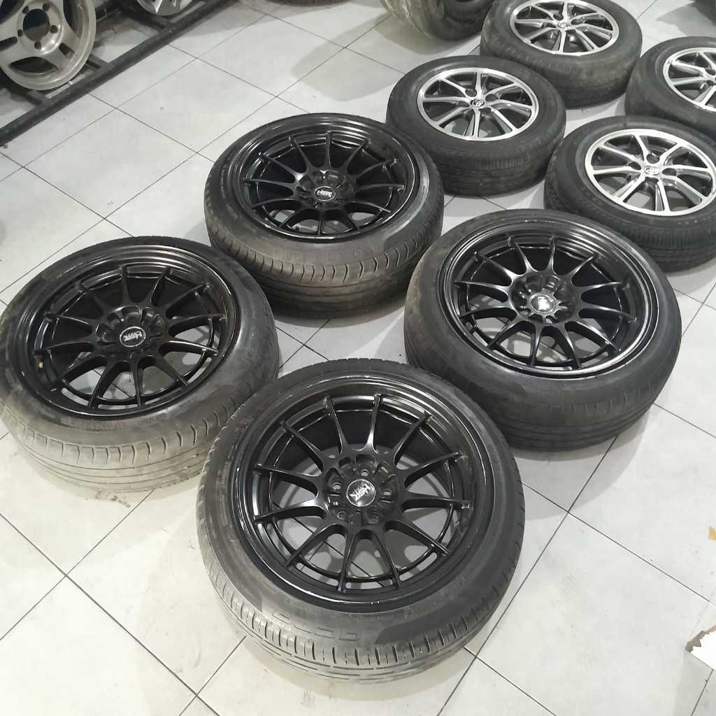 Jual VELG MOBIL BEKAS RACING SPIDER RING 18 LEBAR 8,5/9,5 ET 40/35 PCD 5X114,3 PLUS BAN 22/50 ...