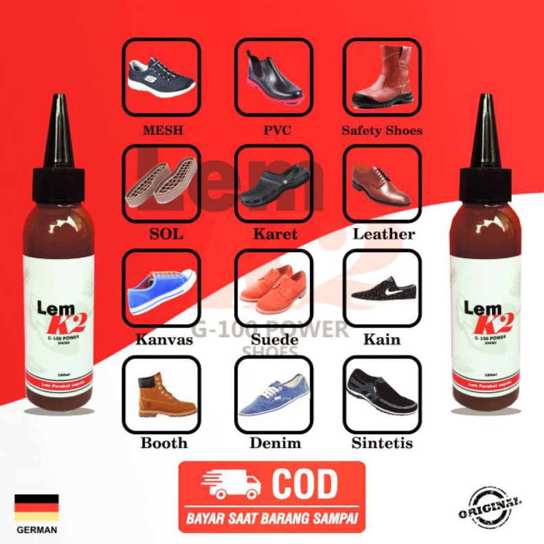Jual LEM SEPATU SUPER KUAT 1ml LEM K2 MIDSOLEOUTSOLEUPPERSOLESUEDESOL ...